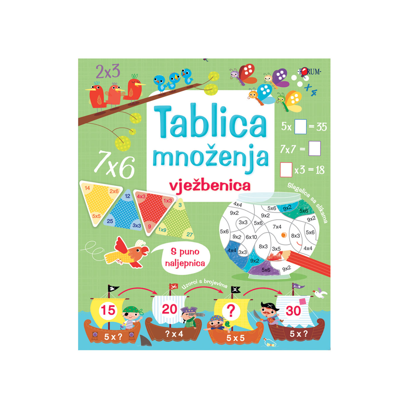 Tablica množenja Vježbenica s naljepnicama 91193 - DANIJEL TPO igračke ...