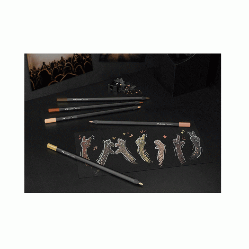 Drvene boje Faber Castell Black Edition Skin tones 12 kom