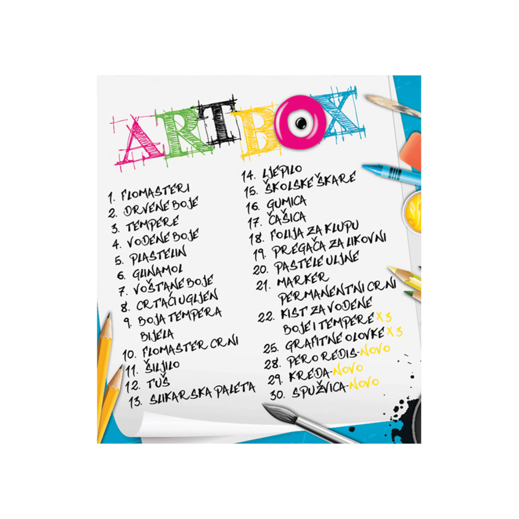 Kutija s priborom za likovni Art Box Connect
