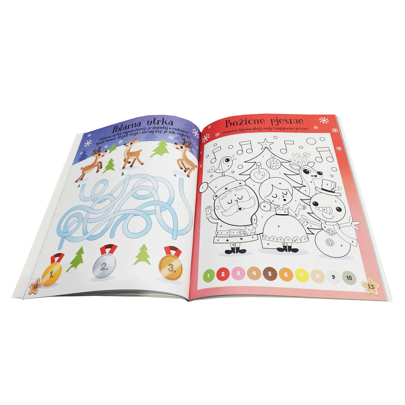 Kreativna slikovnica s naljepnicama Moj blještavi Djed Mraz